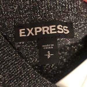 Express | Tops | Black Long Sleeve Sparkly Crop Top From Express | Poshmark
